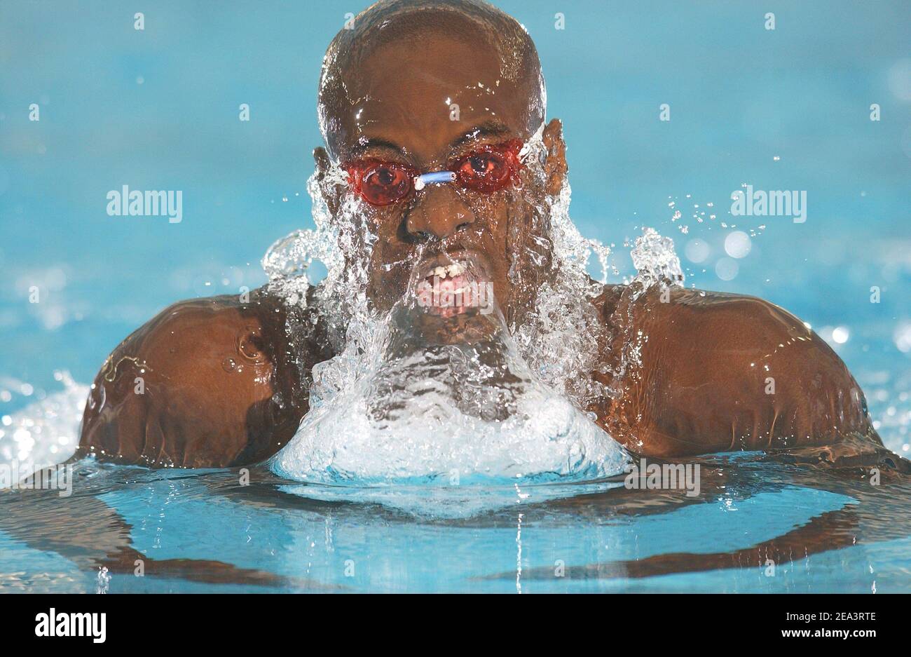 The Senegal swimmer Malick Fall (200m breastroke men) during the French ...