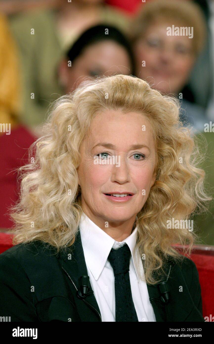 French actress Brigitte Fossey attends Michel Drucker's talk show ...