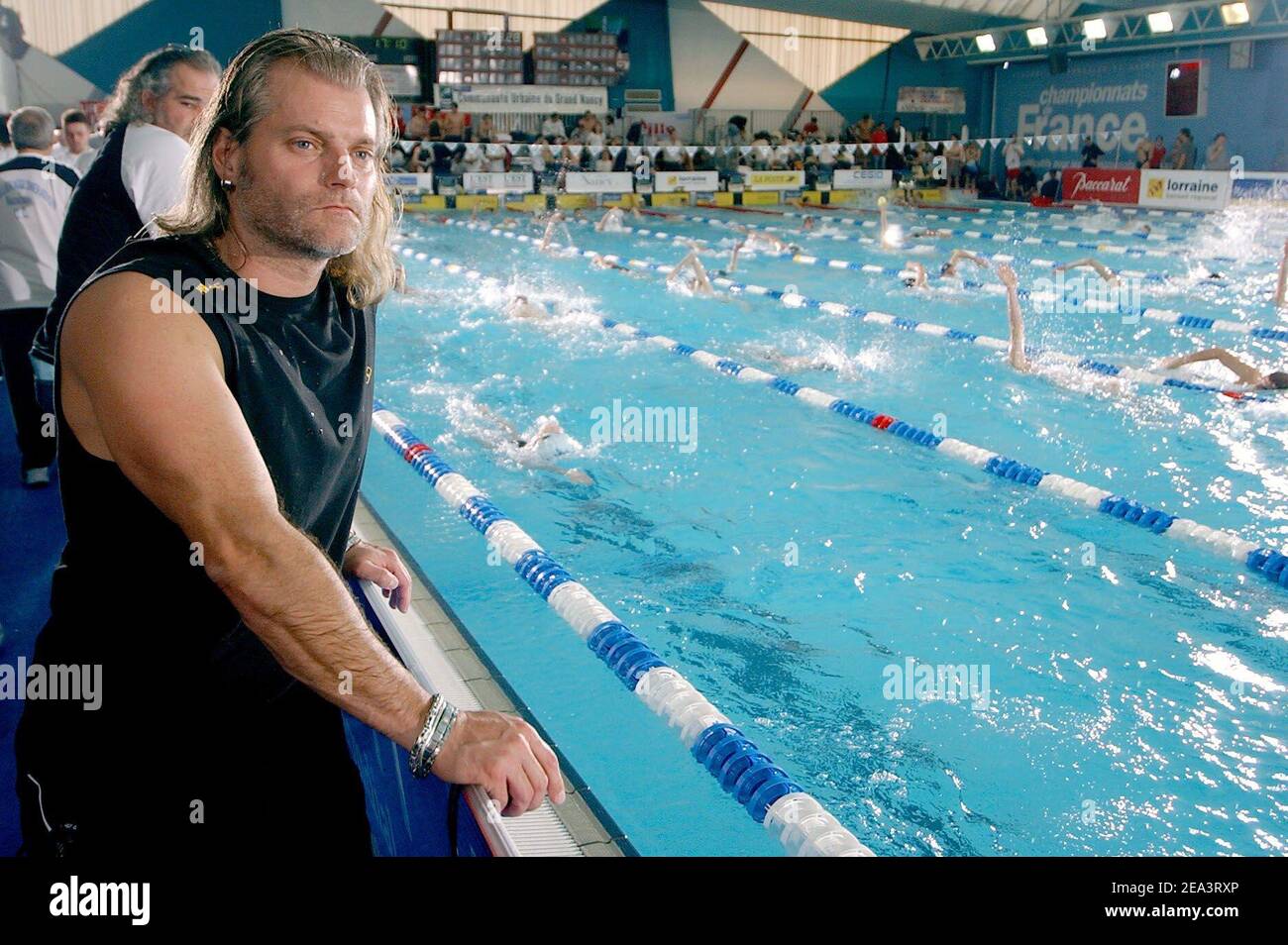The French coach Philippe Lucas during the French swimming ...