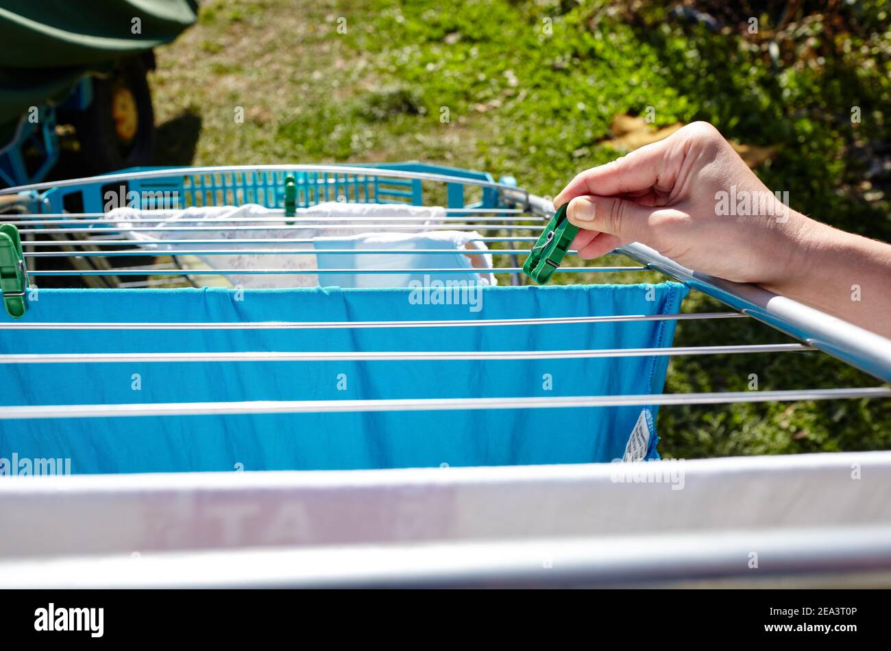Laundry hang up hi-res stock photography and images - Alamy