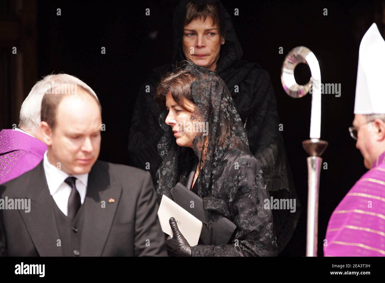 Prince Albert II, Princess Caroline and Princess Stephanie of Monaco ...