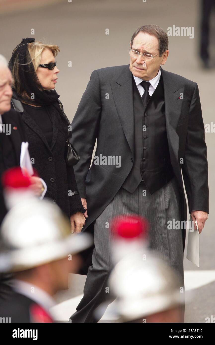 French director Robert Hossein and his wife Candice Patou arrive to ...