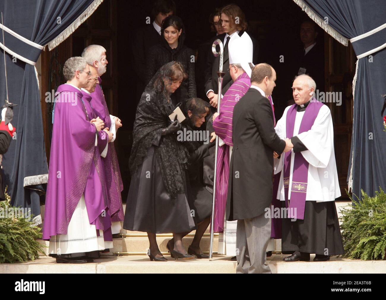 Prince Albert II, Princess Caroline and Princess Stephanie of Monaco ...