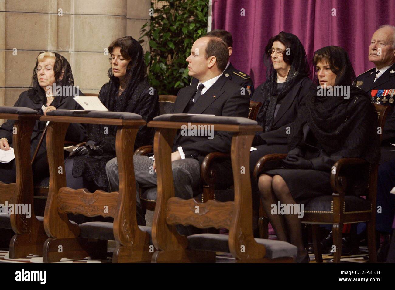 Albert II of Monaco with Caroline and Stephanie of Monaco attend the ...