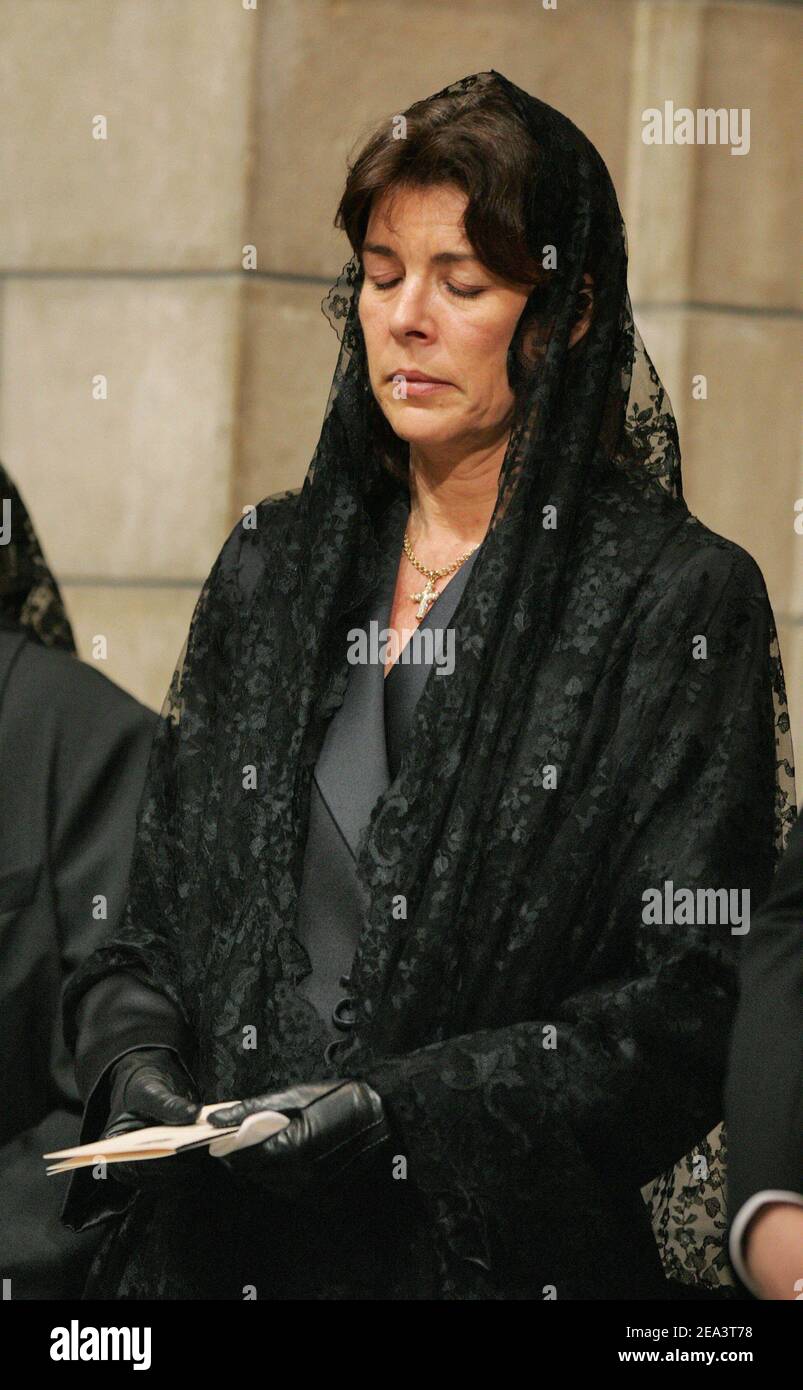 Caroline of Monaco attends the funeral service for the late Prince ...
