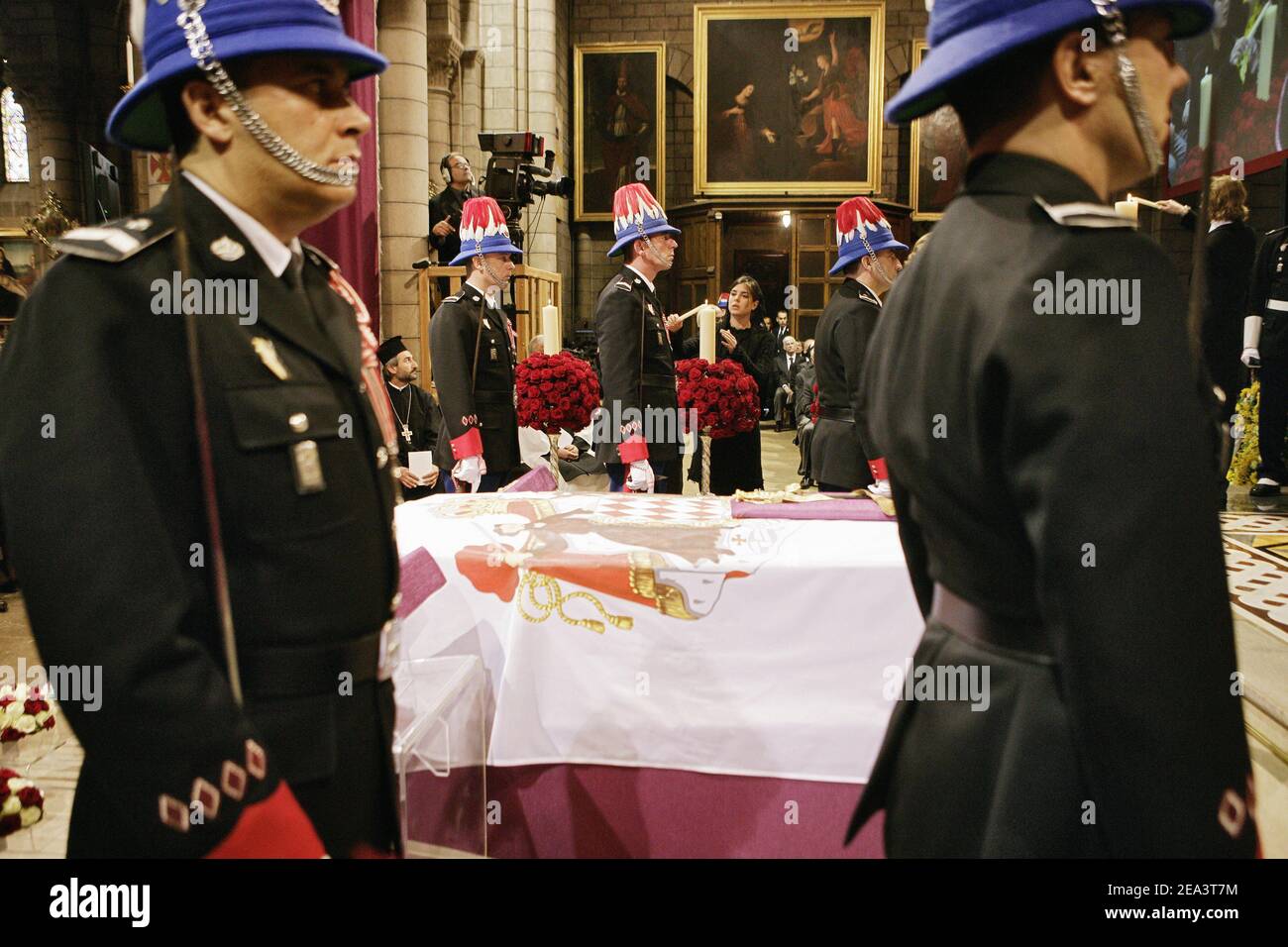 Monaco's princely family attend the funeral service for the late Prince ...
