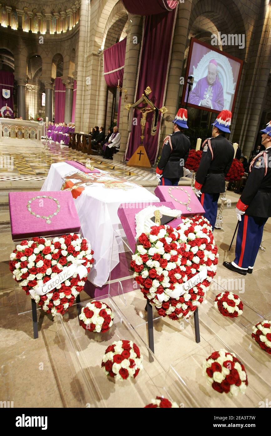 The funeral service for the late Prince Rainier III of Monaco at Saint ...