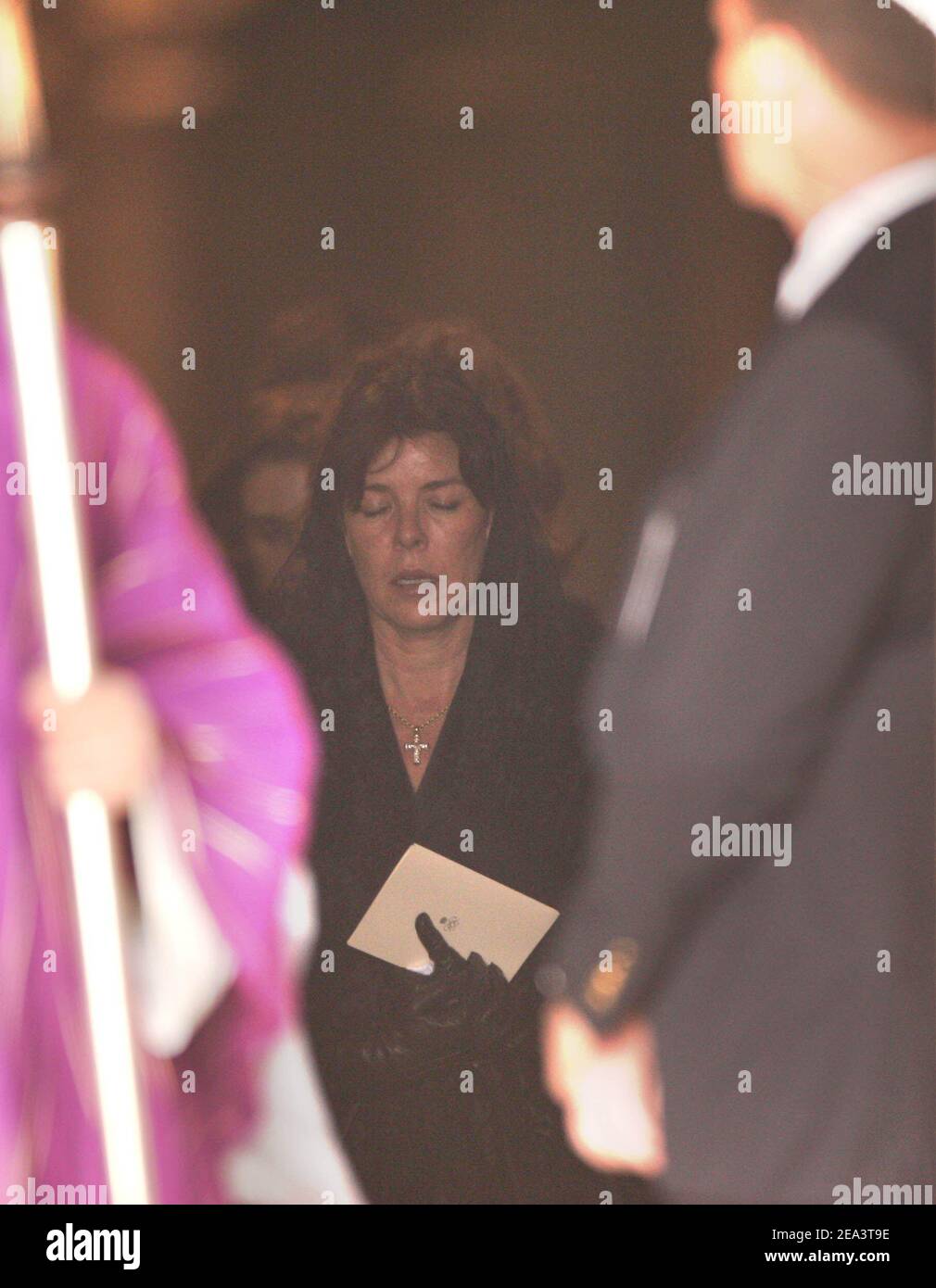 Princess Caroline of Monaco leaves Saint Nicolas Cathedral in Monaco ...