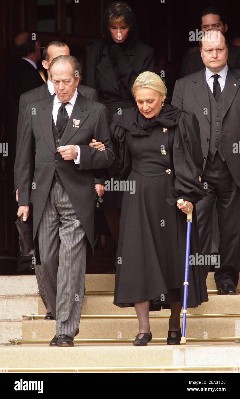 Earl and Countess of Paris leave Saint Nicolas Cathedral in Monaco, on ...