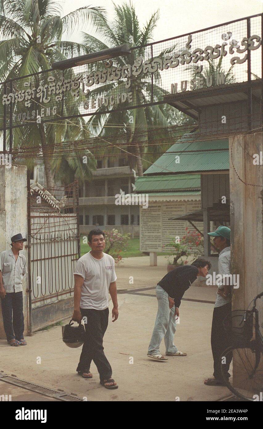 Genocidal Tuol Sleng Museum in the center of Phnom Penh pictured on ...