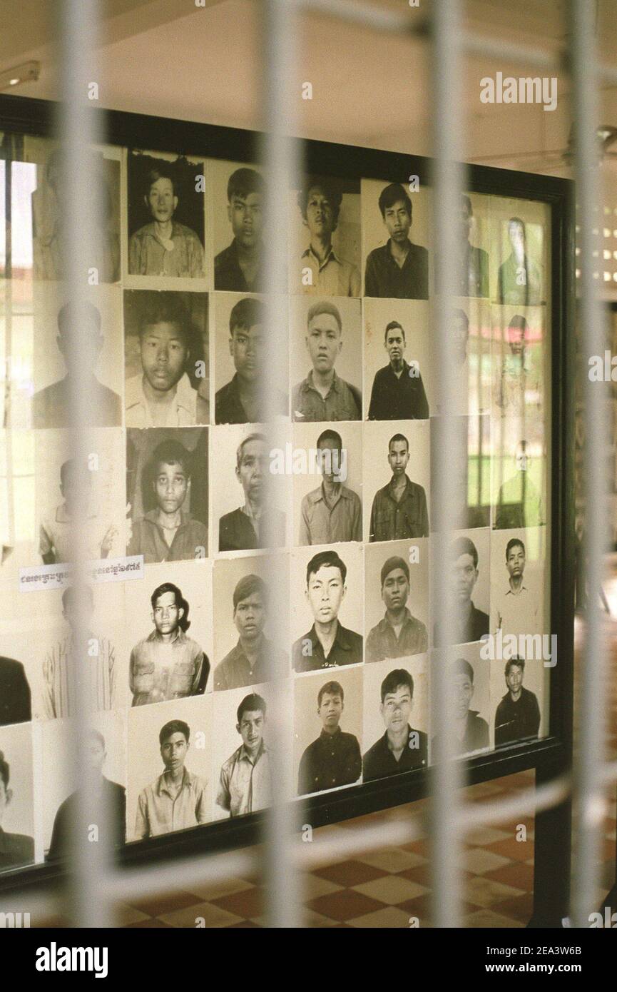 Genocidal Tuol Sleng Museum in the center of Phnom Penh pictured on ...
