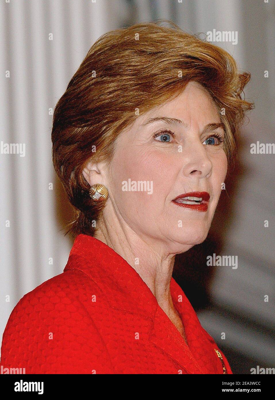 First Lady Laura Bush delivers remarks at the National Father ...