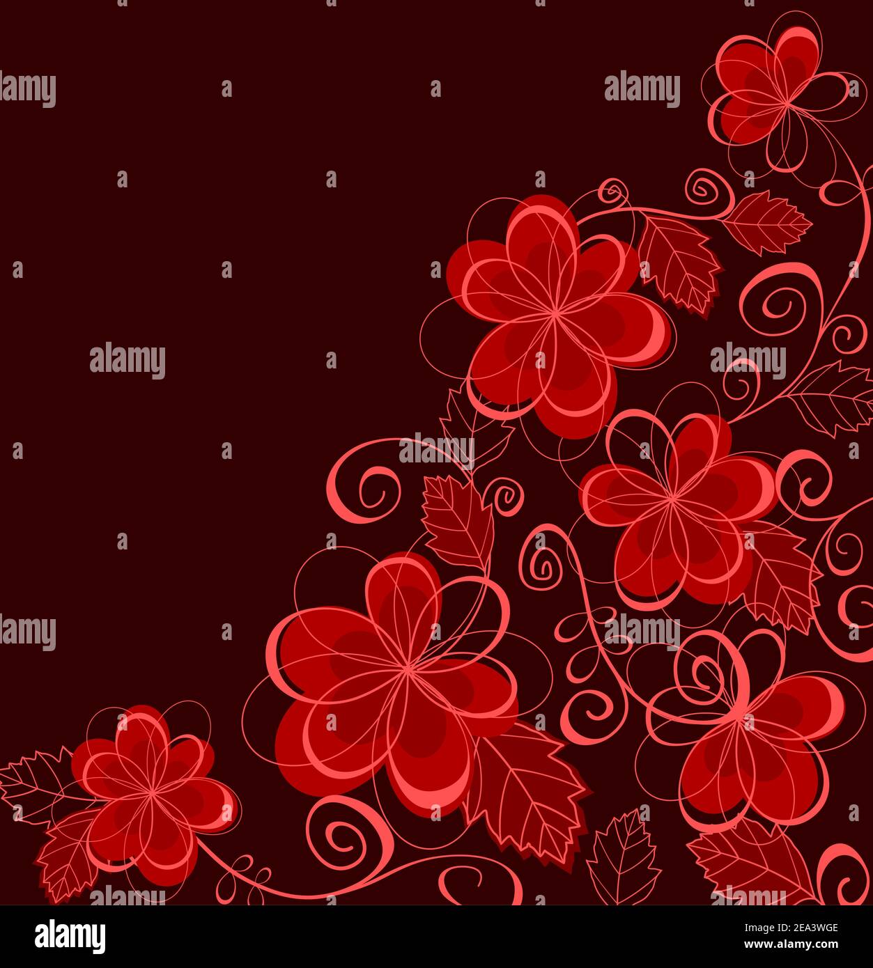 Colorful abstract floral background for textile or invitation card ...