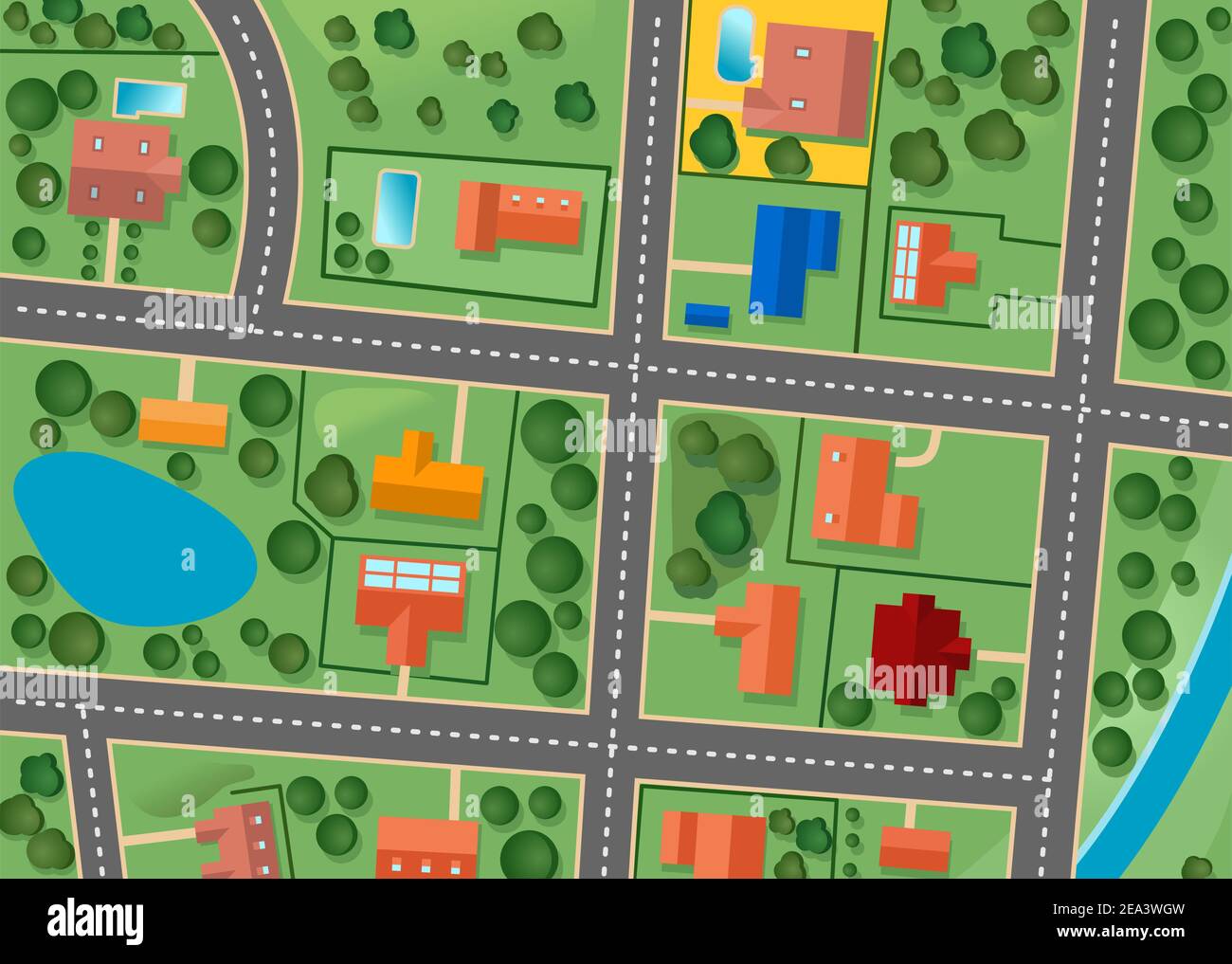 Map of suburb district for sold real estate design Stock Vector Image ...