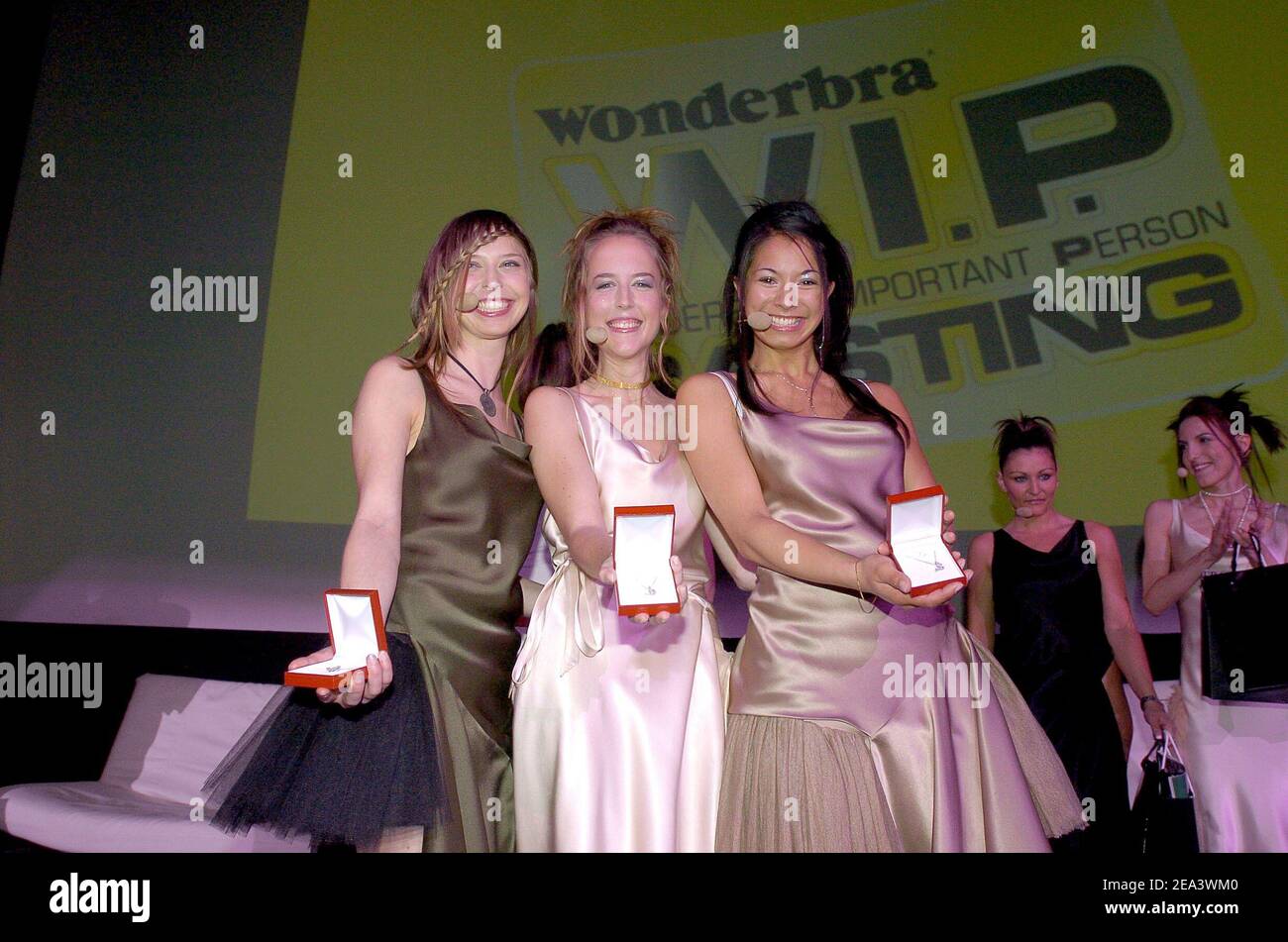 The winners of the 'Wonderbra Important Person Casting final' held at ...