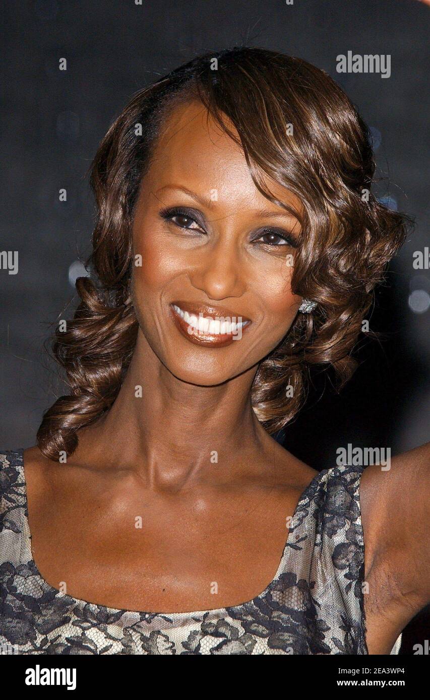 Iman Bowie arrives at the 2005 Tribeca Film Festival Vanity Fair Party ...