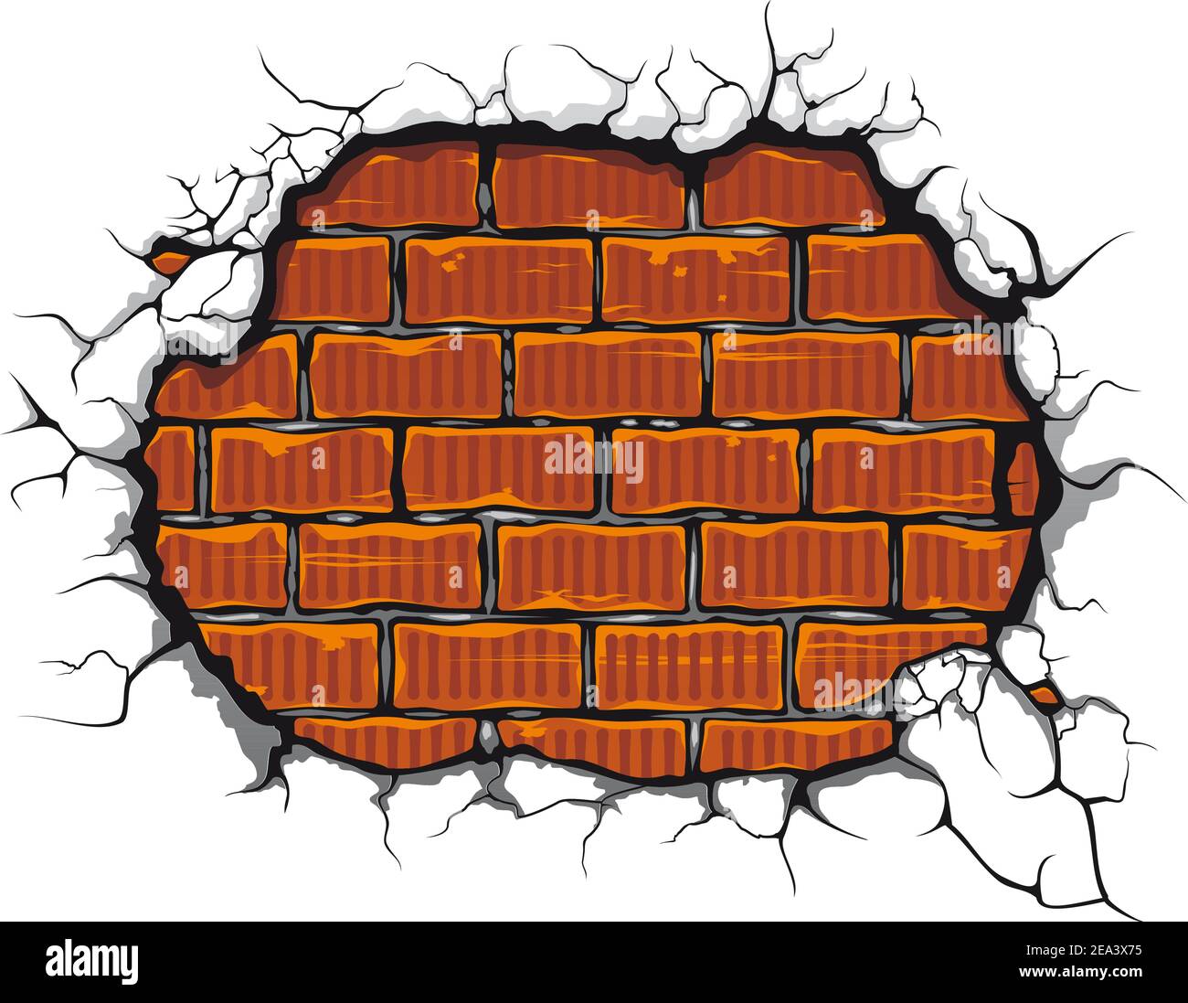 Hole in concrete wall Cut Out Stock Images & Pictures - Alamy