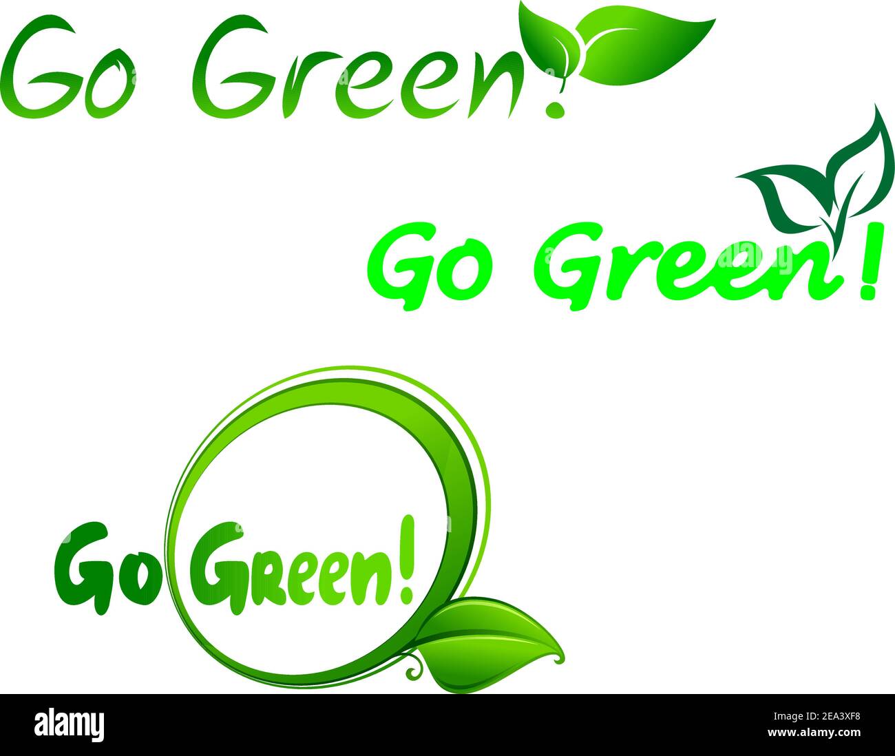 Set of go green symbols for ecology design Stock Vector Image & Art - Alamy
