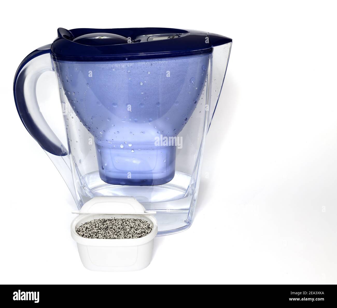 A closeup of a water filter under the lights isolated on a white ...