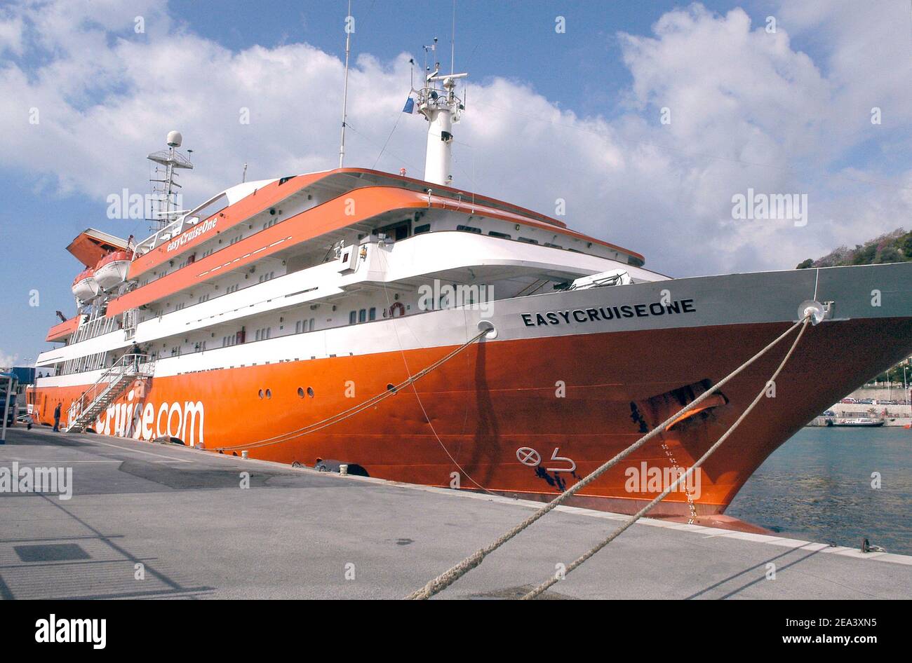 'EasyCruiseOne' of the British EasyGroup company is anchored in the ...