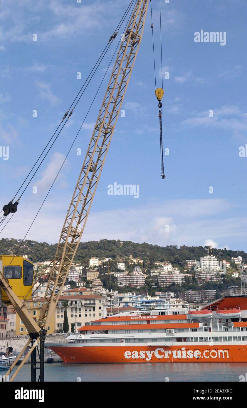 'EasyCruiseOne' of the British EasyGroup company is anchored in the ...