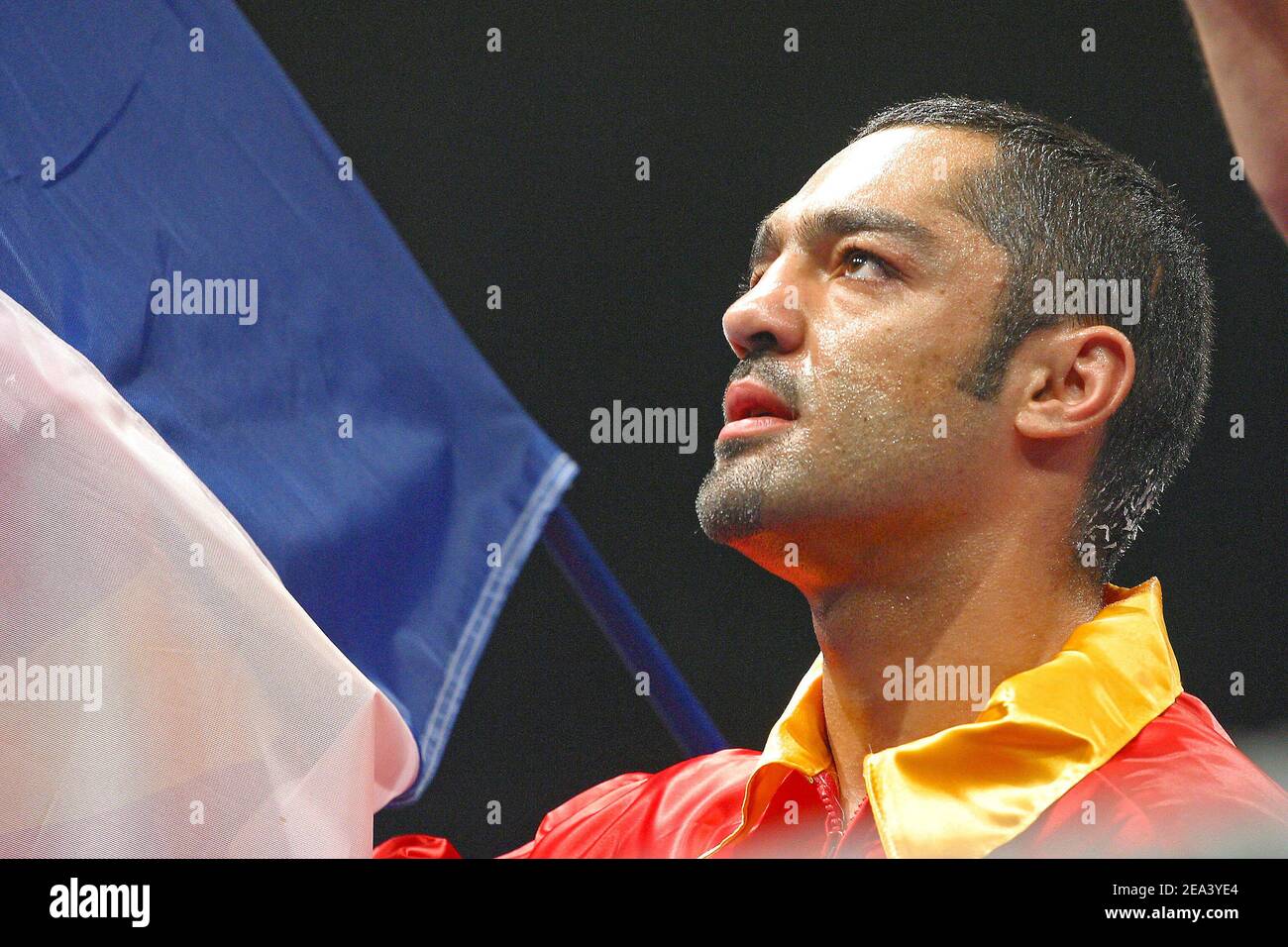Defending champion Mahyar Monshipour of France, prior to his super ...