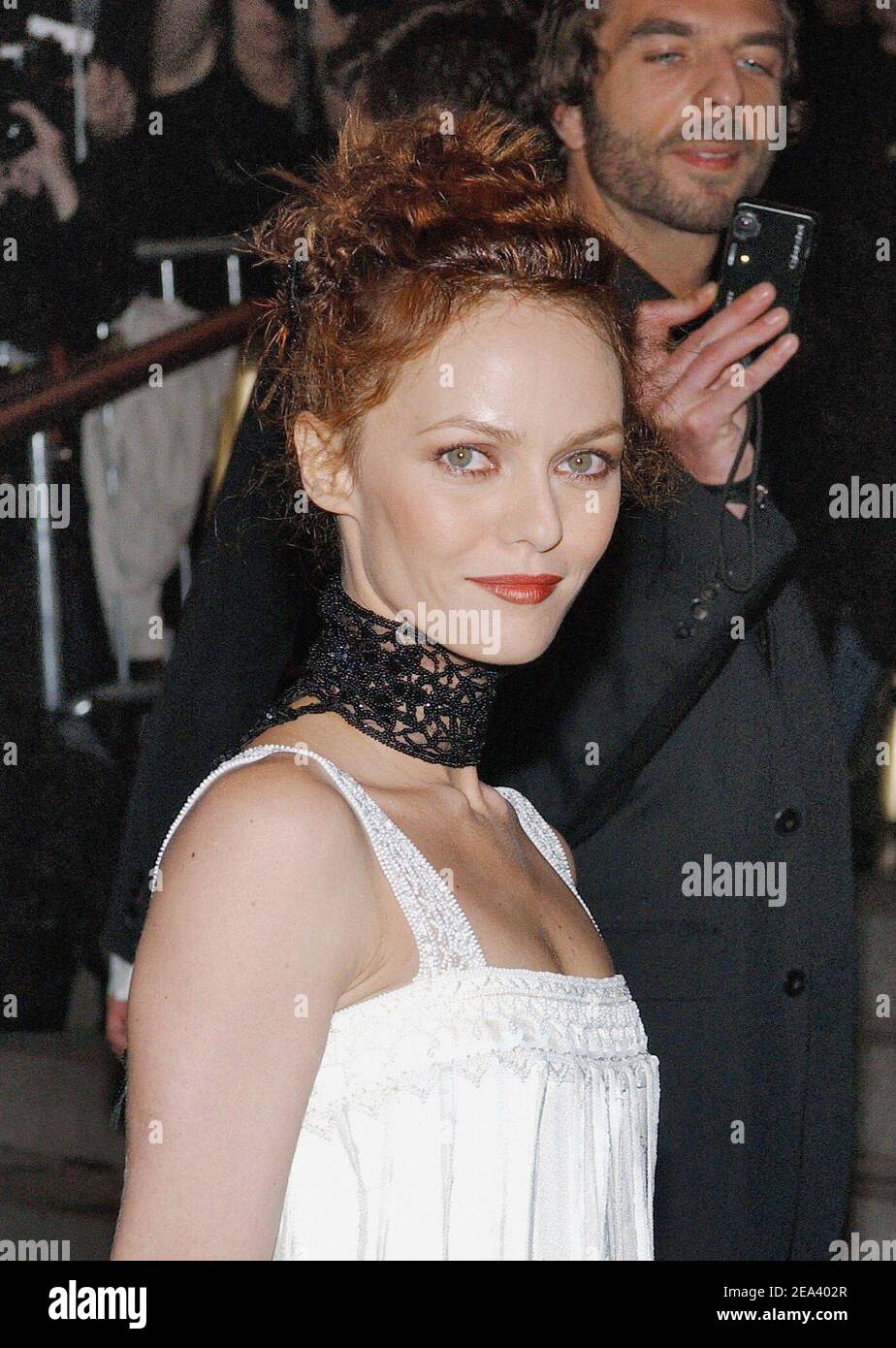 Vanessa Paradis (wearing Chanel) arrives at the 2005 Costume Institute ...
