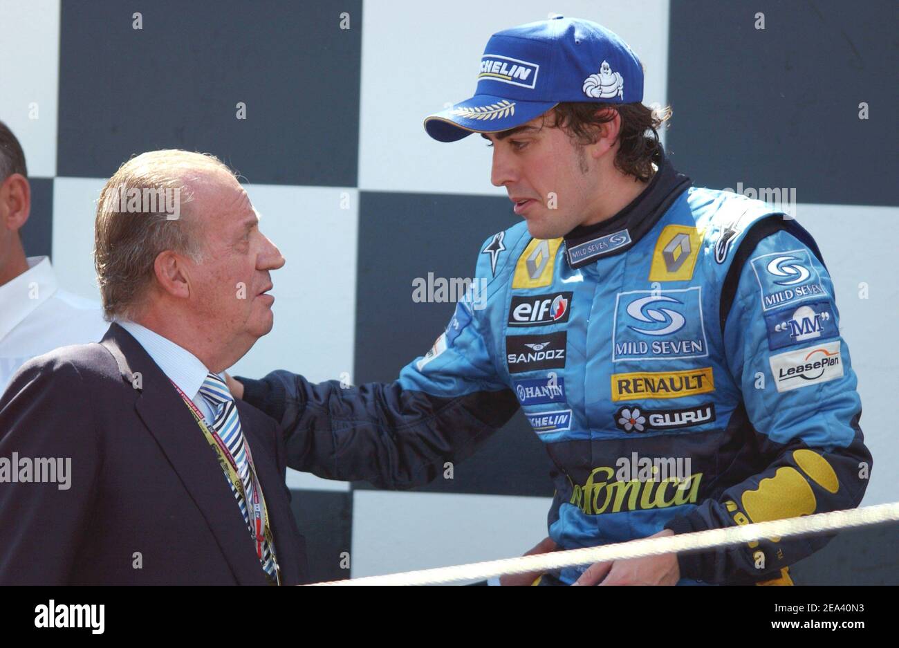 King juan carlos of spain and fernando alonso hi-res stock photography ...