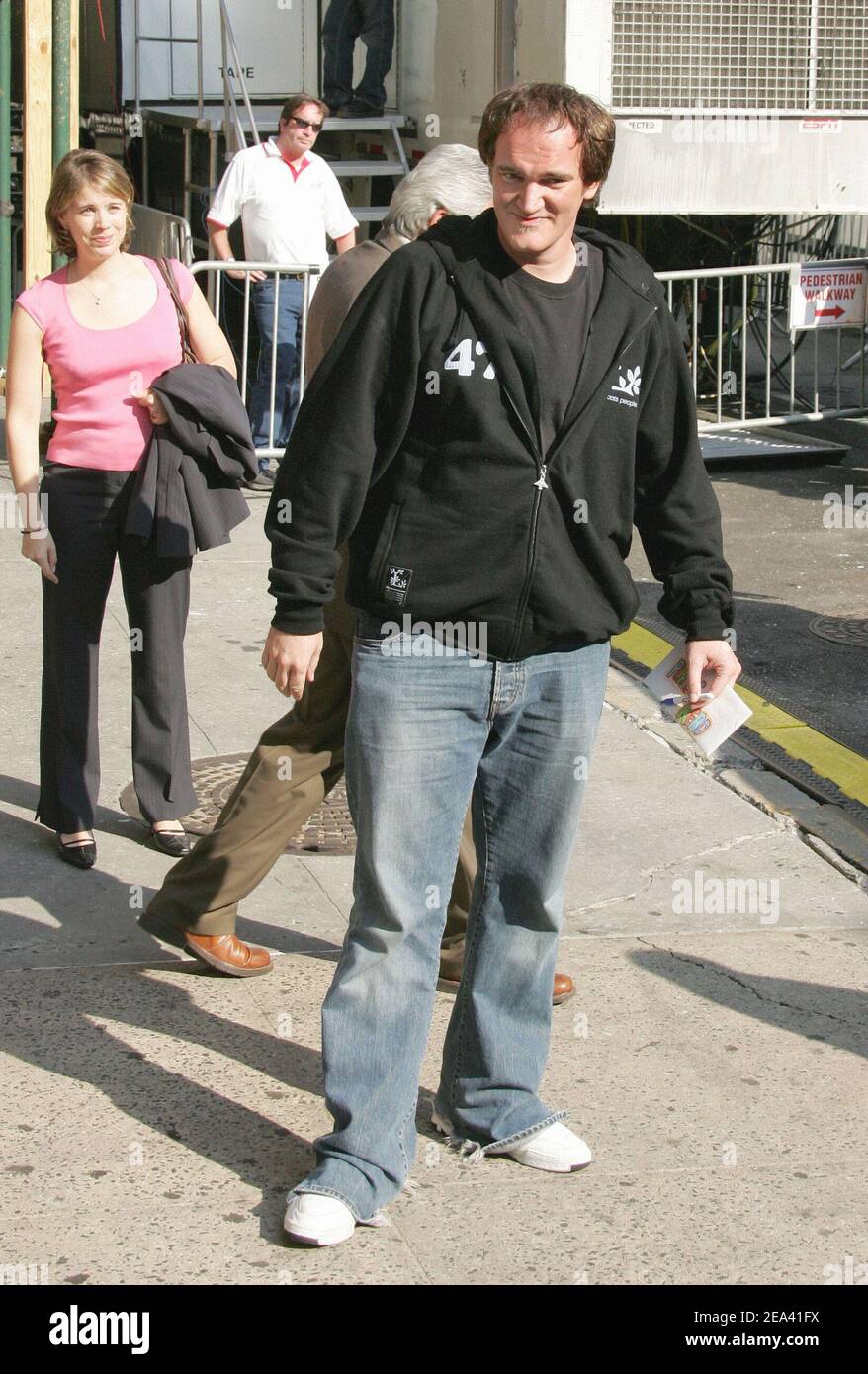 Director Quentin Tarantino arrives at the Ed Sullivan Theatre for the ...