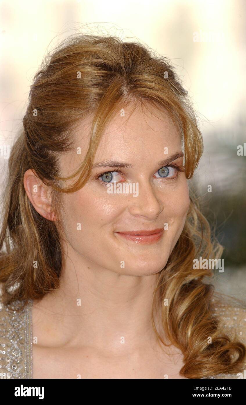 Canadian actress Rachel Blanchard poses during a photocall for Atom ...
