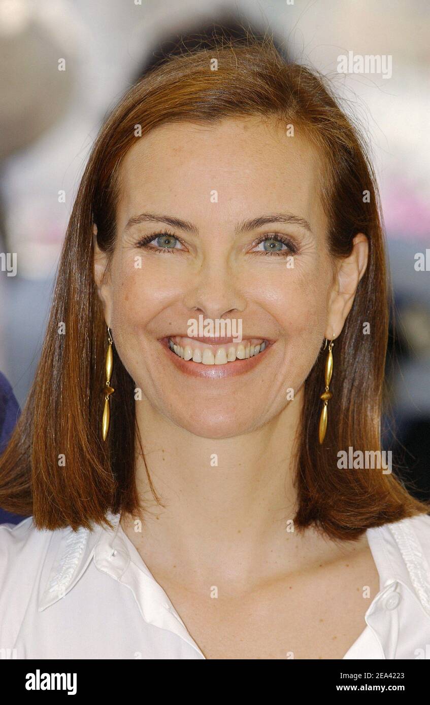 French actress Carole Bouquet poses during a photocall for the ...