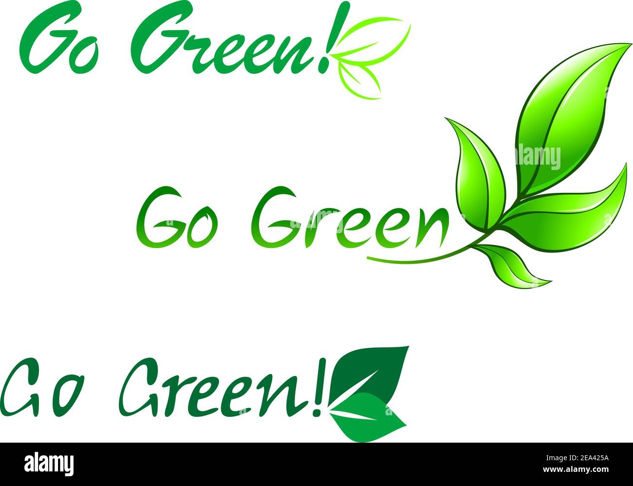 Set of go green symbols for ecology design Stock Vector Image & Art - Alamy