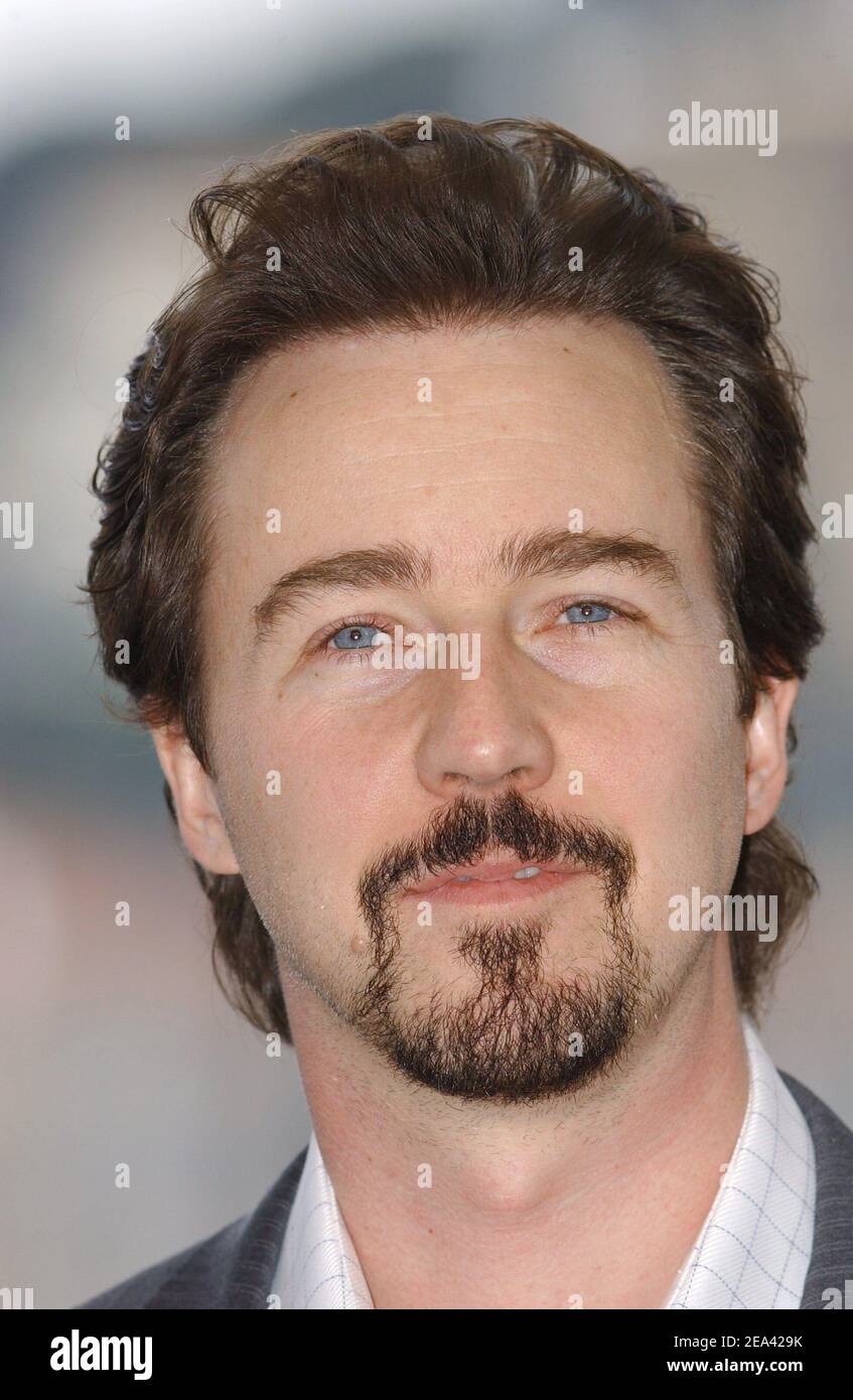 US actor Edward Norton poses at a photocall for US director David ...