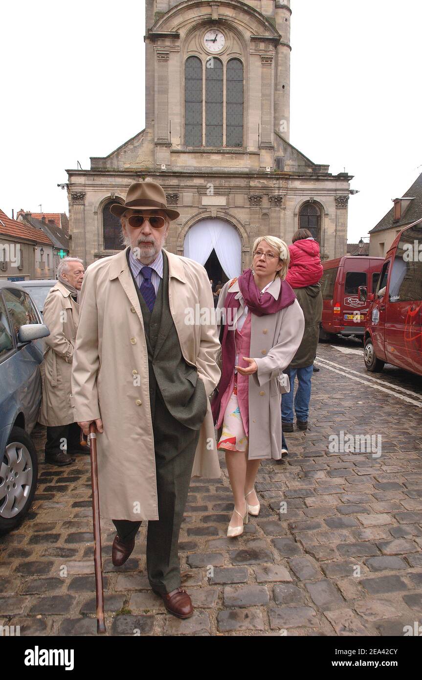 French actor Philippe Noiret attends the wedding of French musician ...