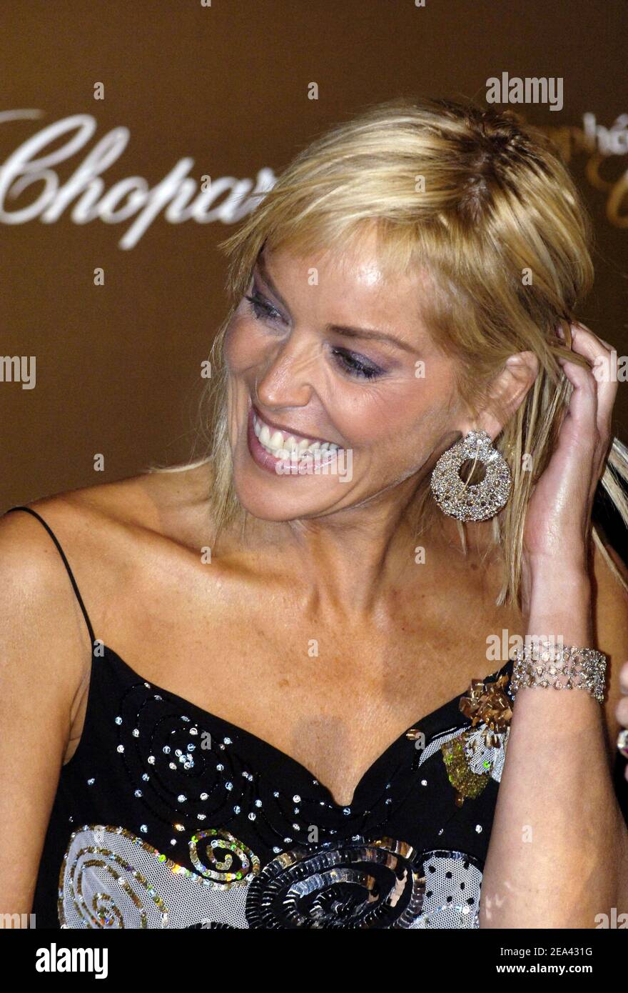 Sharon Stone is the special MC of the Chopard Trophy Party. The jeweler ...