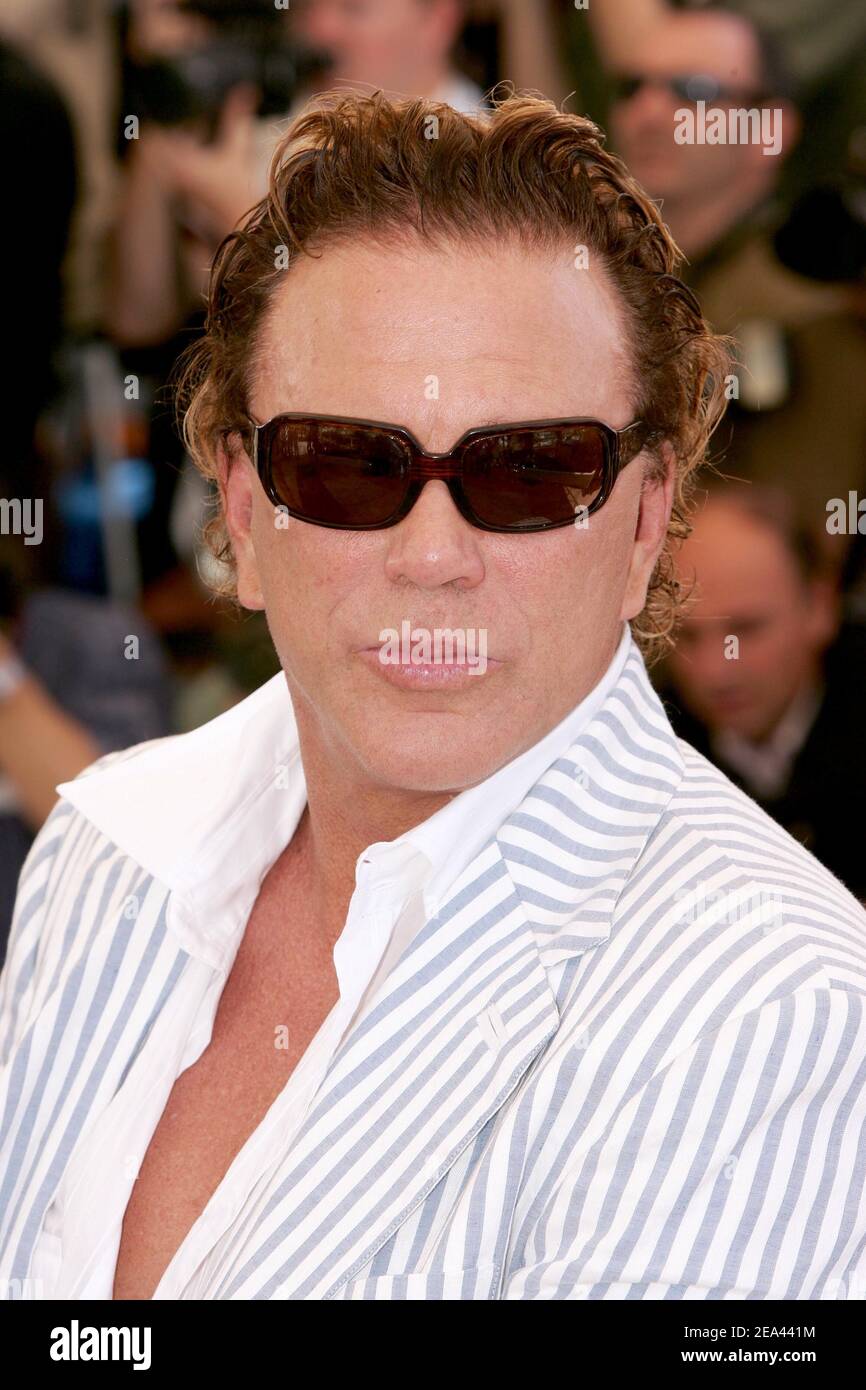 US actor Mickey Rourke poses during a photocall for US directors Frank ...