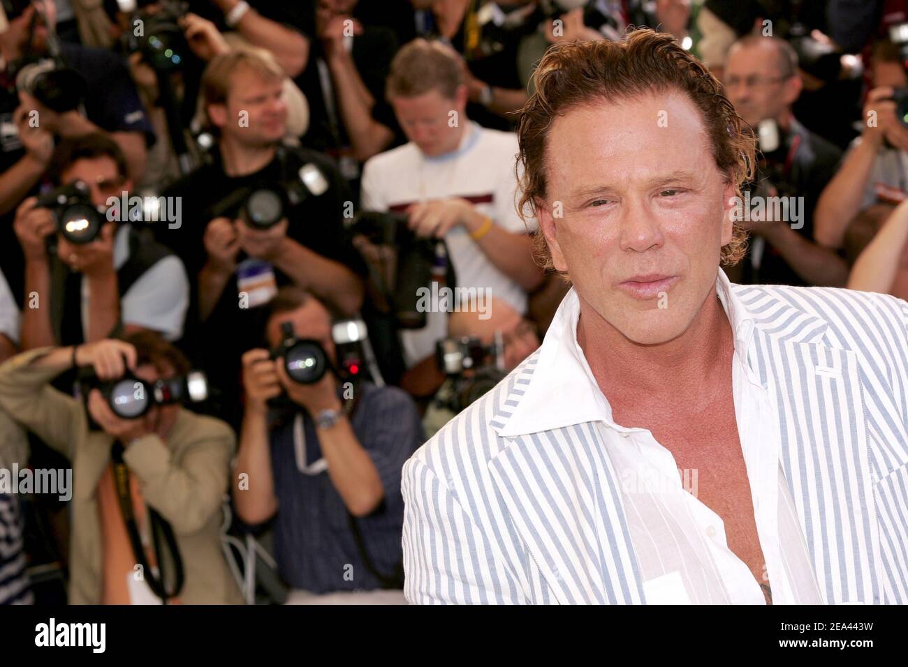 US actor Mickey Rourke poses during a photocall for US directors Frank ...