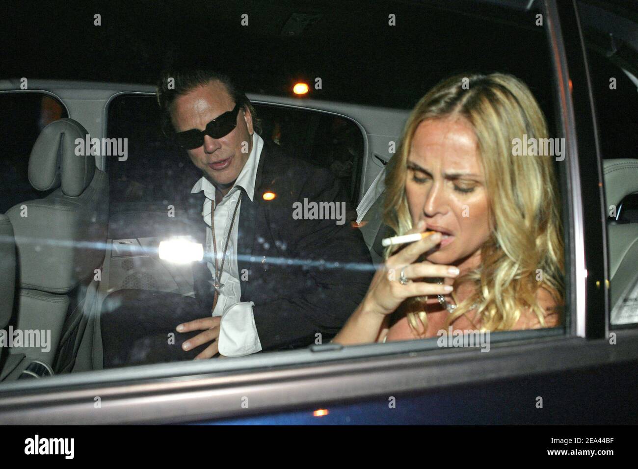 U.S. actor Mickey Rourke and his new girlfriend, French actress Agathe ...