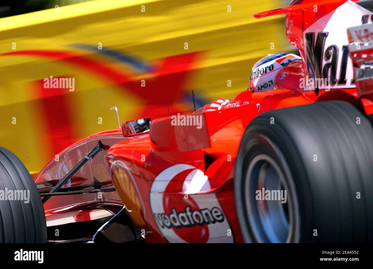 Brazilian rubens barrichello in his ferrari hi-res stock photography ...