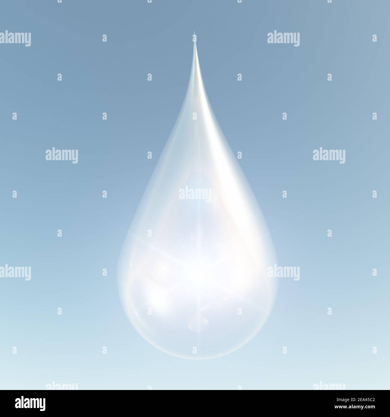 Clean Water Droplet. 3D rendering Stock Photo - Alamy