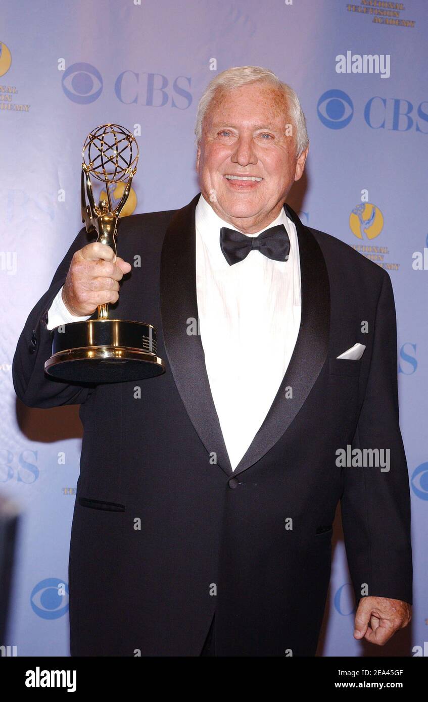 Merv Griffin poses in the pressroom at the 32nd Annual Daytime Emmy ...