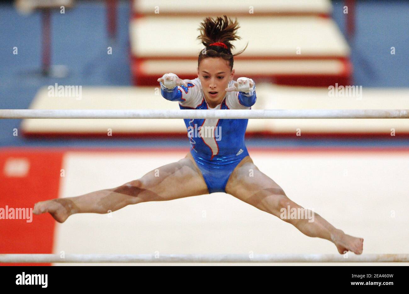 Olympic Champion Emilie Le Pennec of France competes and performs on ...