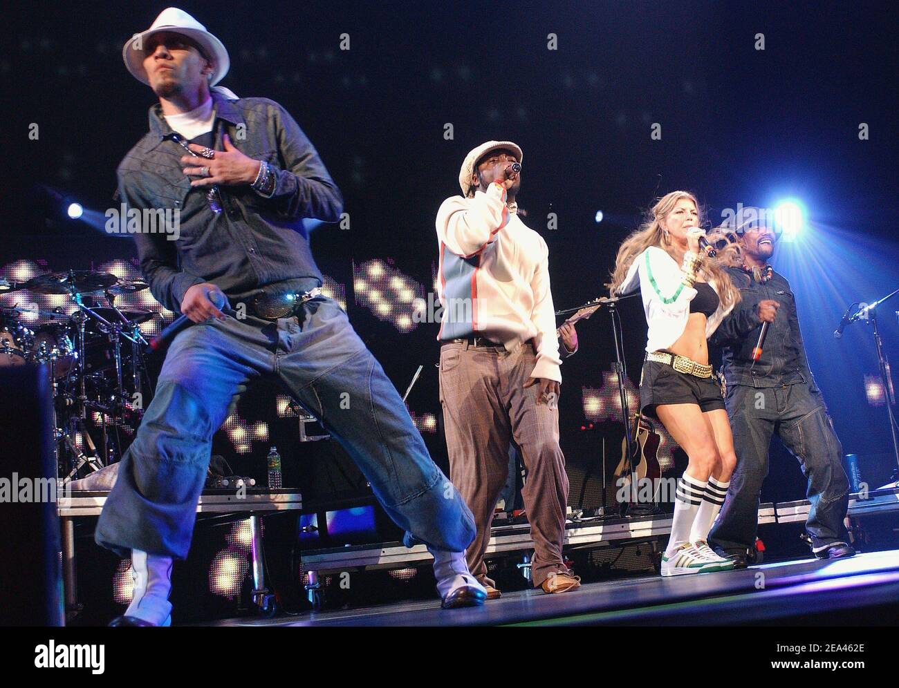 Fergie of The Black Eyed Peas perform live during Z100's Zootopia 2005 ...
