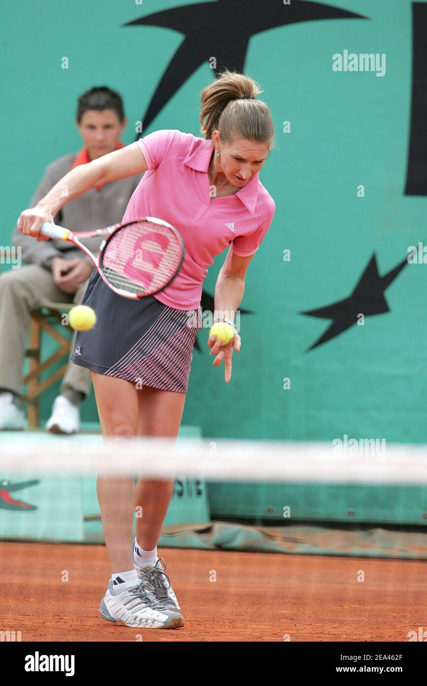 German former player Steffi Graf at Roland Garros stadium, in Paris ...