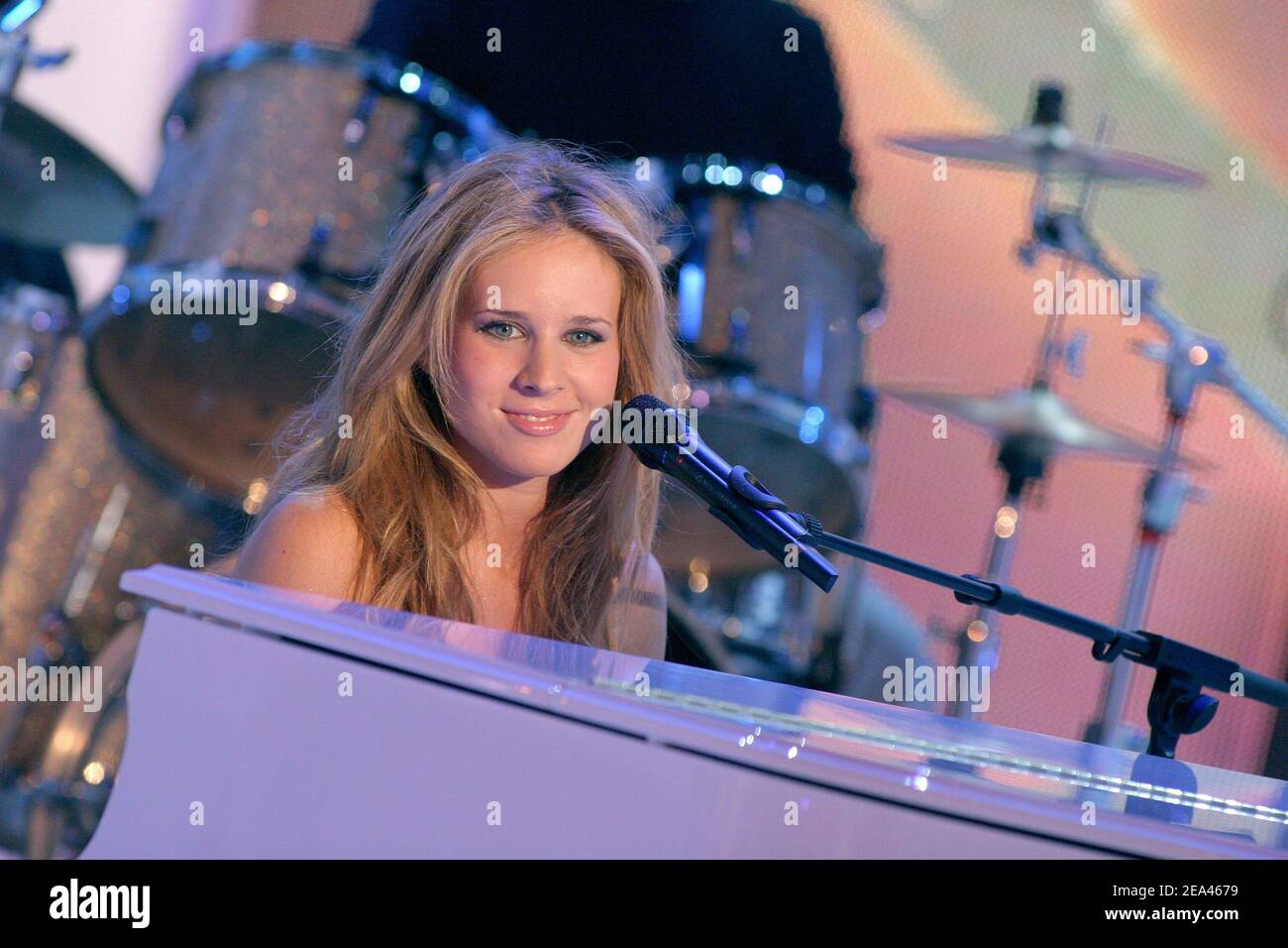 EXCLUSIVE. British singer Lucie Silvas performs during the TV show ...
