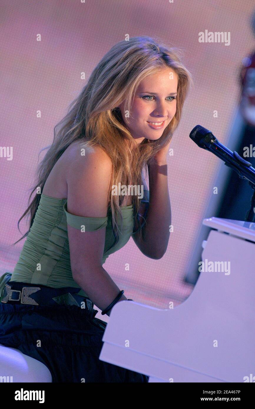 EXCLUSIVE. British singer Lucie Silvas performs during the TV show ...