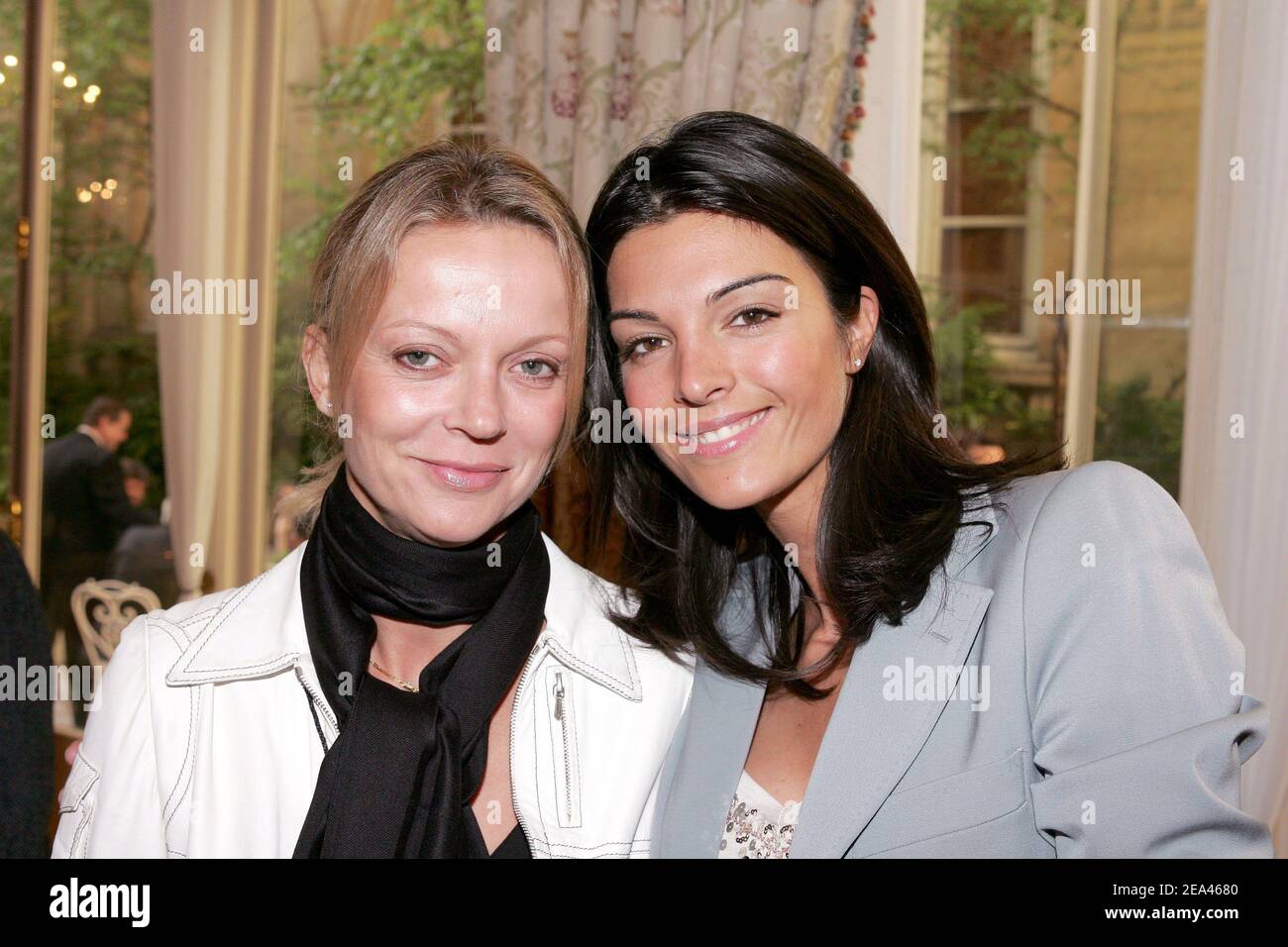 Helene of Yugoslavia and TV journalist Karen Minier attend the press ...