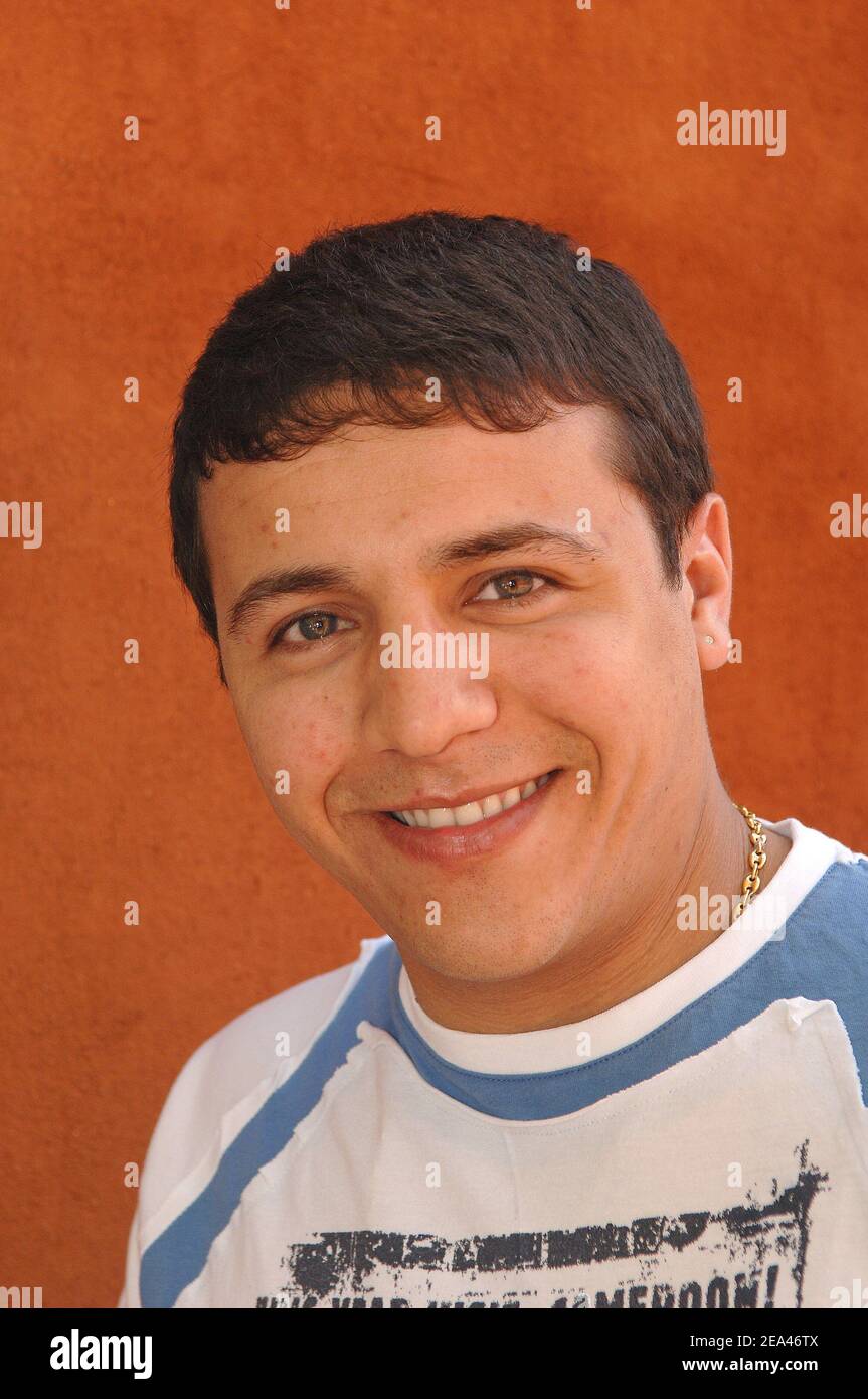 French singer Faudel pictured at the Roland Garros 'VIP Village' during ...