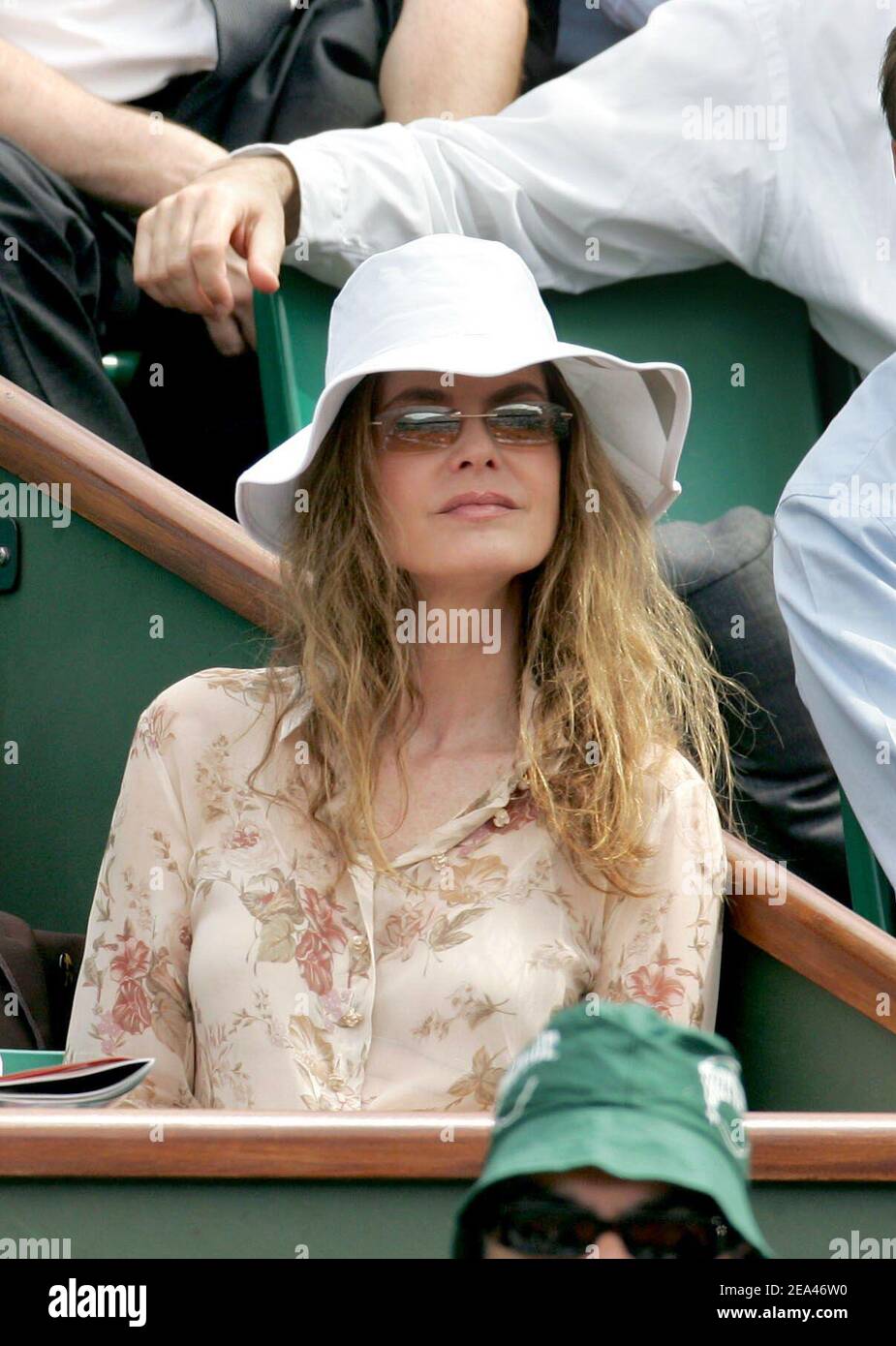 French actress Cyrielle Claire attends the match between France's ...