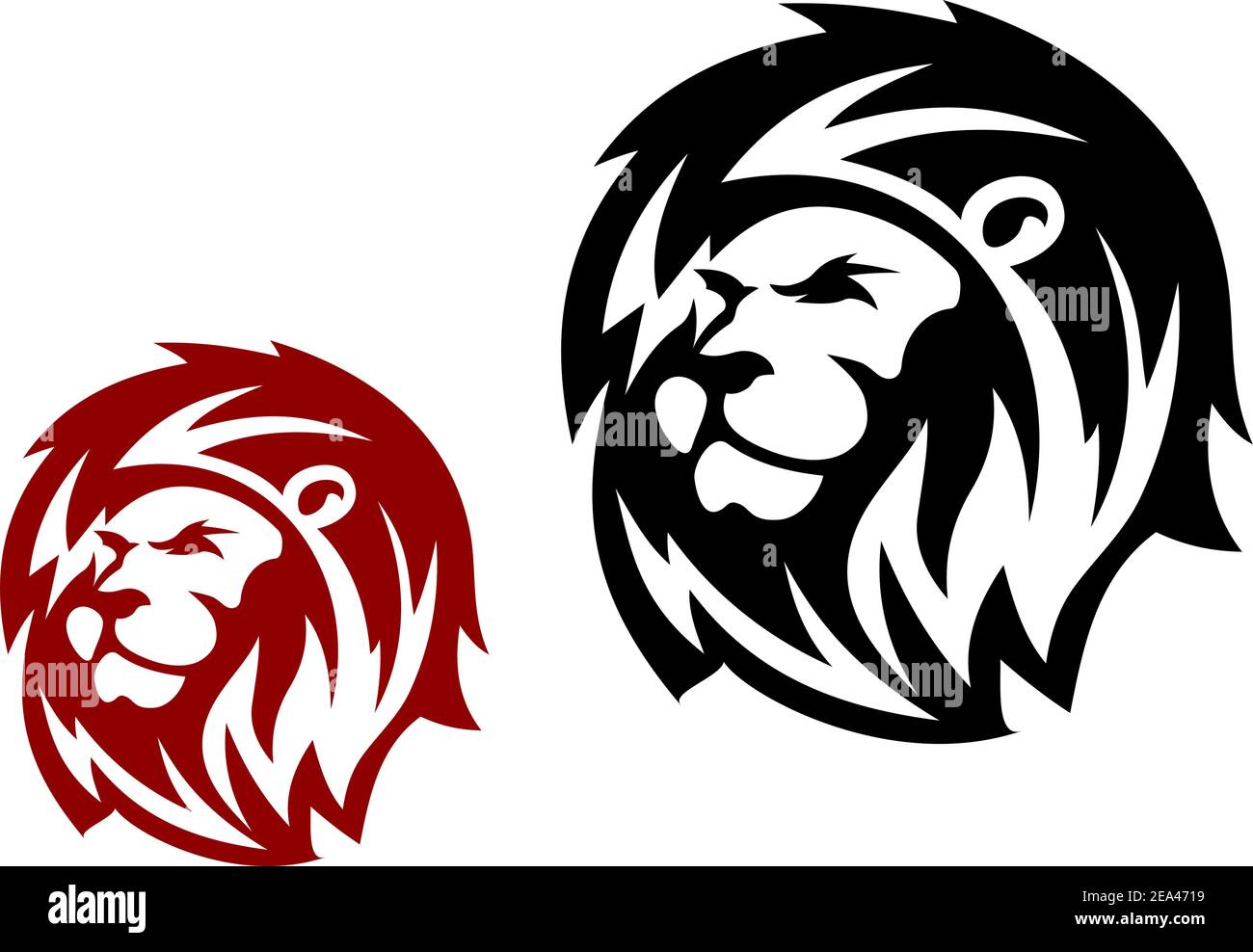 Lion head contour animal Stock Vector Images - Alamy